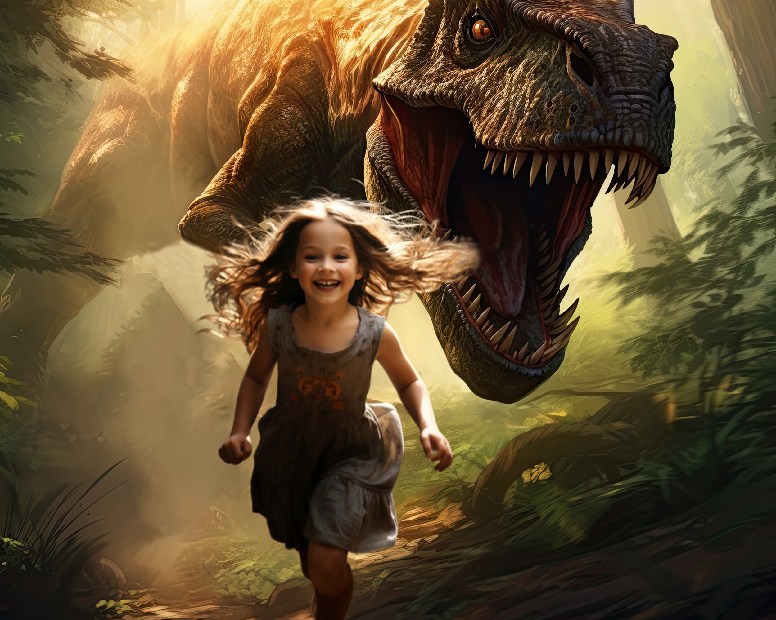 Dinosaur Digital Backdrops, Background for Kids, T-rex Studio ...