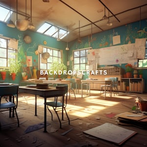 Back to School Digital Backdrops, Elementary Backgrounds for Children ...