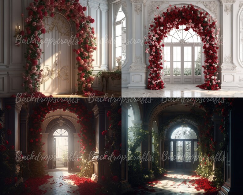 20 Digital Backdrops Romantic Room Photoshop Overlays Red - Etsy