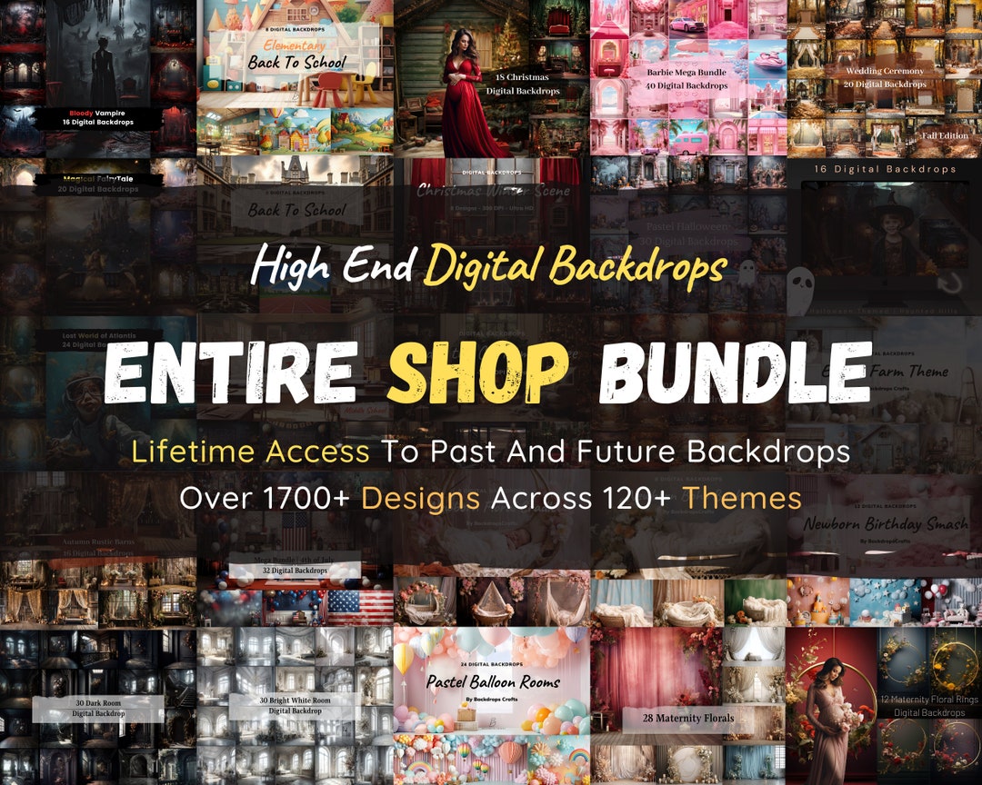 Entire Shop Digital Backdrops Mega Bundle, 1700+ Digital Backgrounds ...