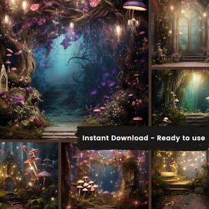 20 Fairytale Digital Backdrops for Princess and Kids, Fantasy Backdrops ...