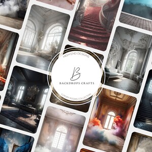 30 Digital Backdrops, Stunning Neon Room, Photoshop Overlays, Room ...