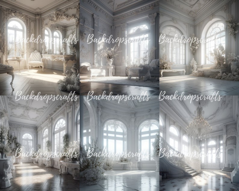 30 Digital Backdrops Stunning White Room Photoshop Overlays - Etsy