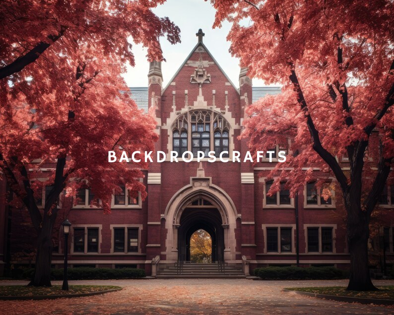 Back to School Backdrops, Digital High School University Backgrounds ...
