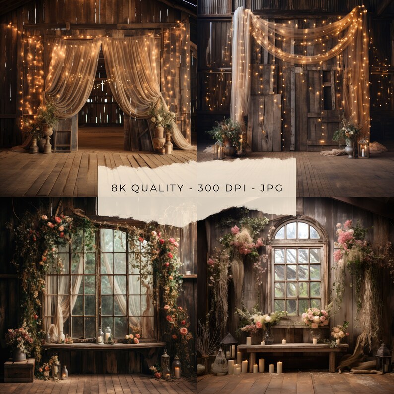 16 Autumn Inspired Rustic Barns Cozy Digital Backdrops for - Etsy