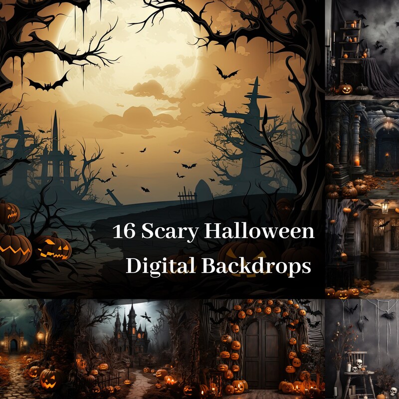 Halloween Backdrop - Etsy