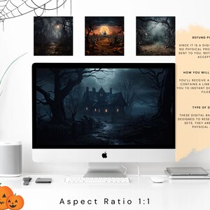 16 Halloween Digital Backdrops of Haunted Hills, Scary Backgrounds ...