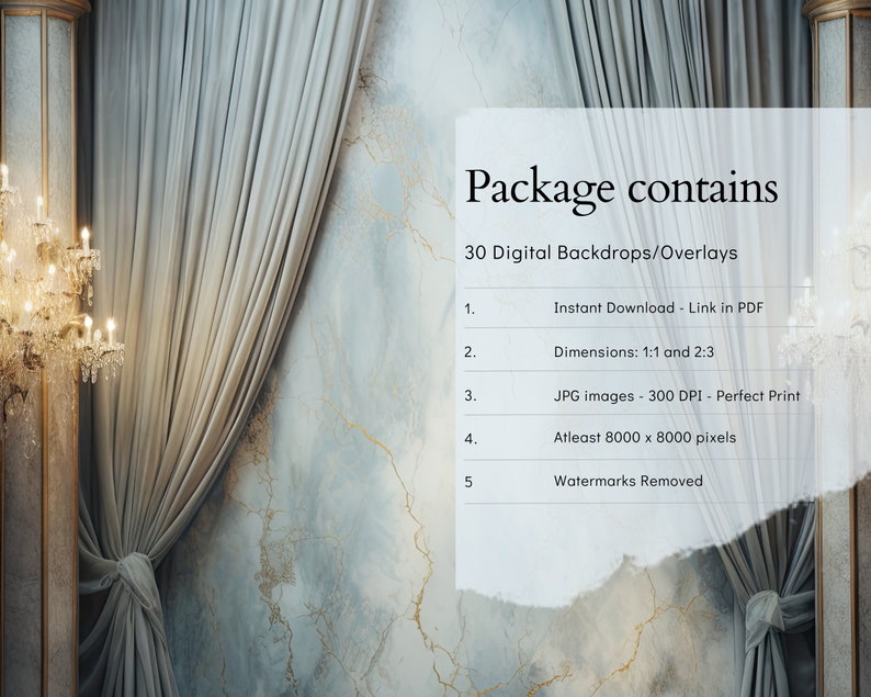 30 Fine Arts Textured Digital Backdrops, Elegant Marmer Rooms Digital ...
