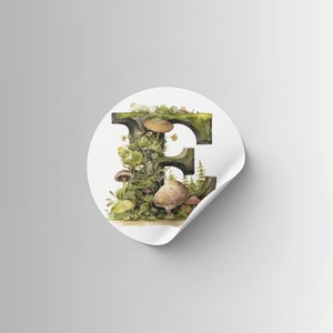 Watercolor Moss Alphabet Letters, This Fungi Mushroom Font is for ...