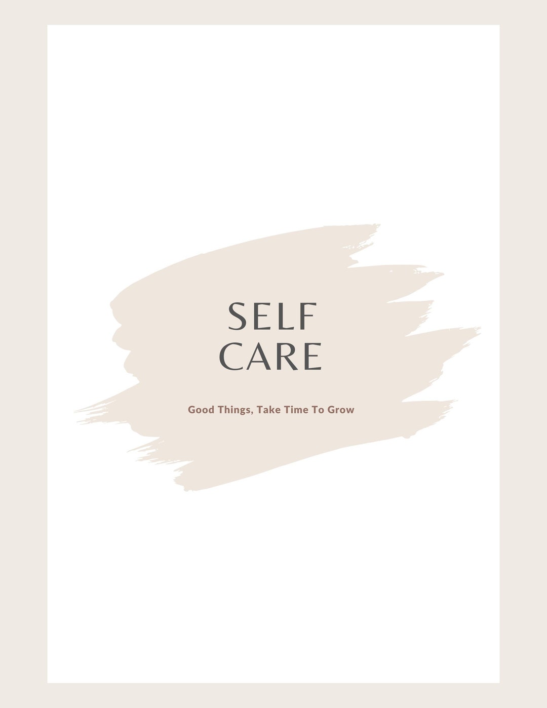 Self Care Booklet - Etsy
