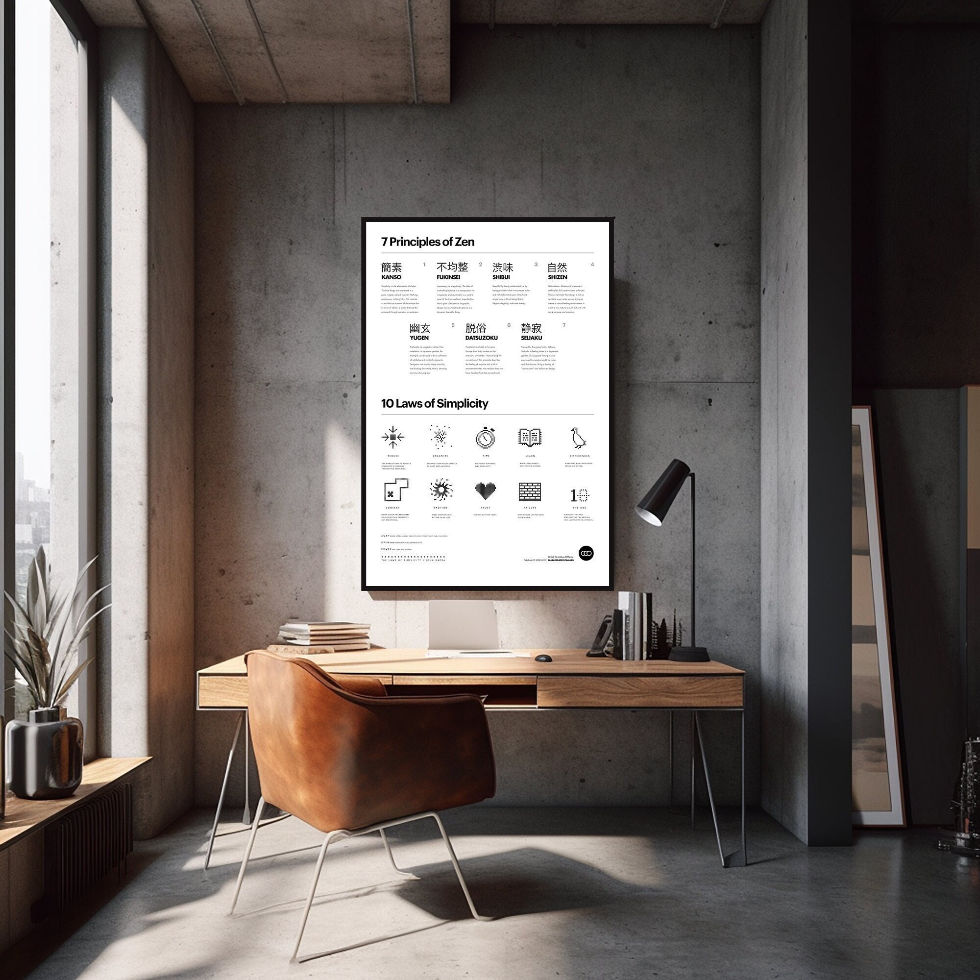 7 Principles of Zen and 10 Laws of Simplicity - 2-in-1 Digital Poster ...