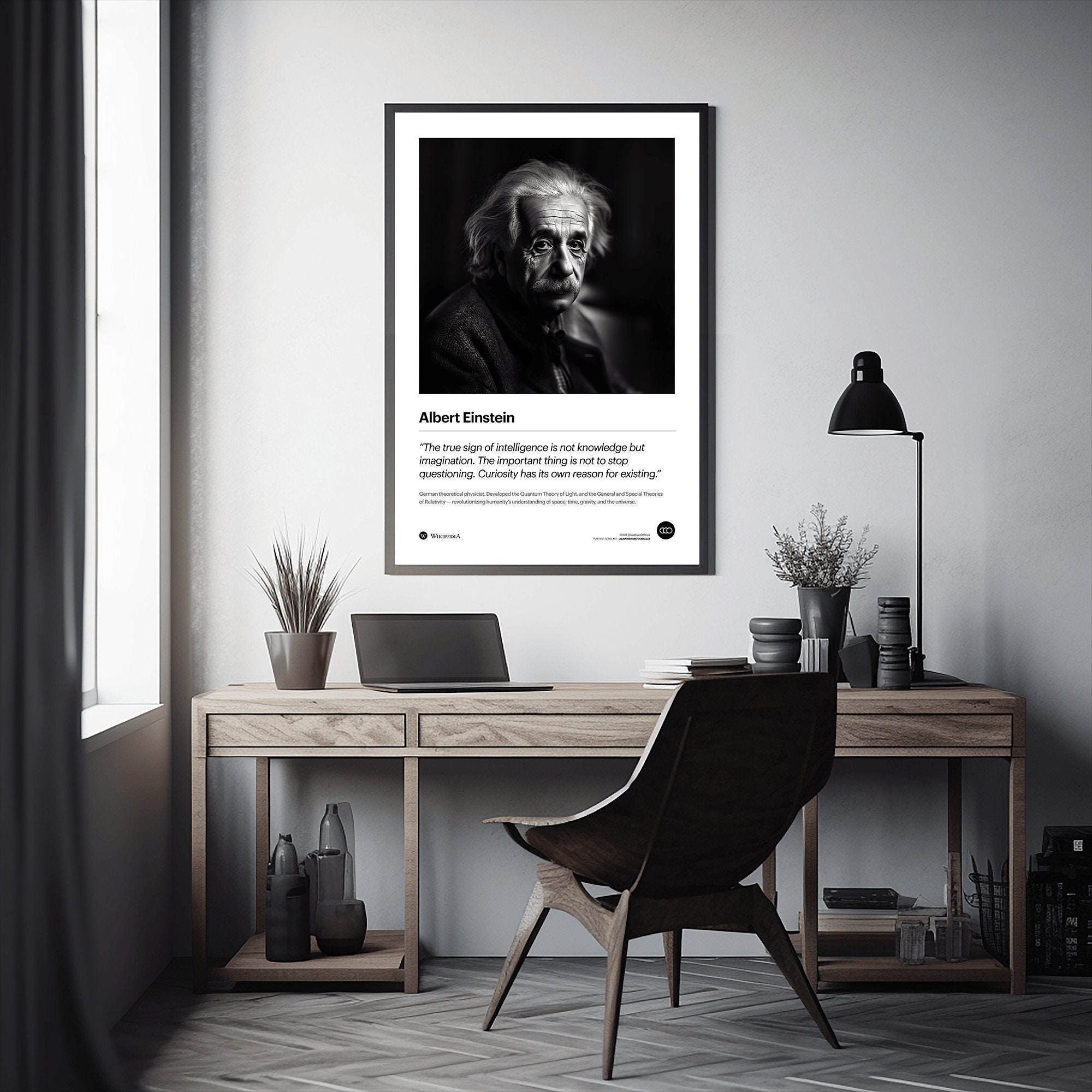Albert Einstein - Digital Poster Art - 28 X 42 (w/ Half-inch Bleed) - Digital Download - Etsy