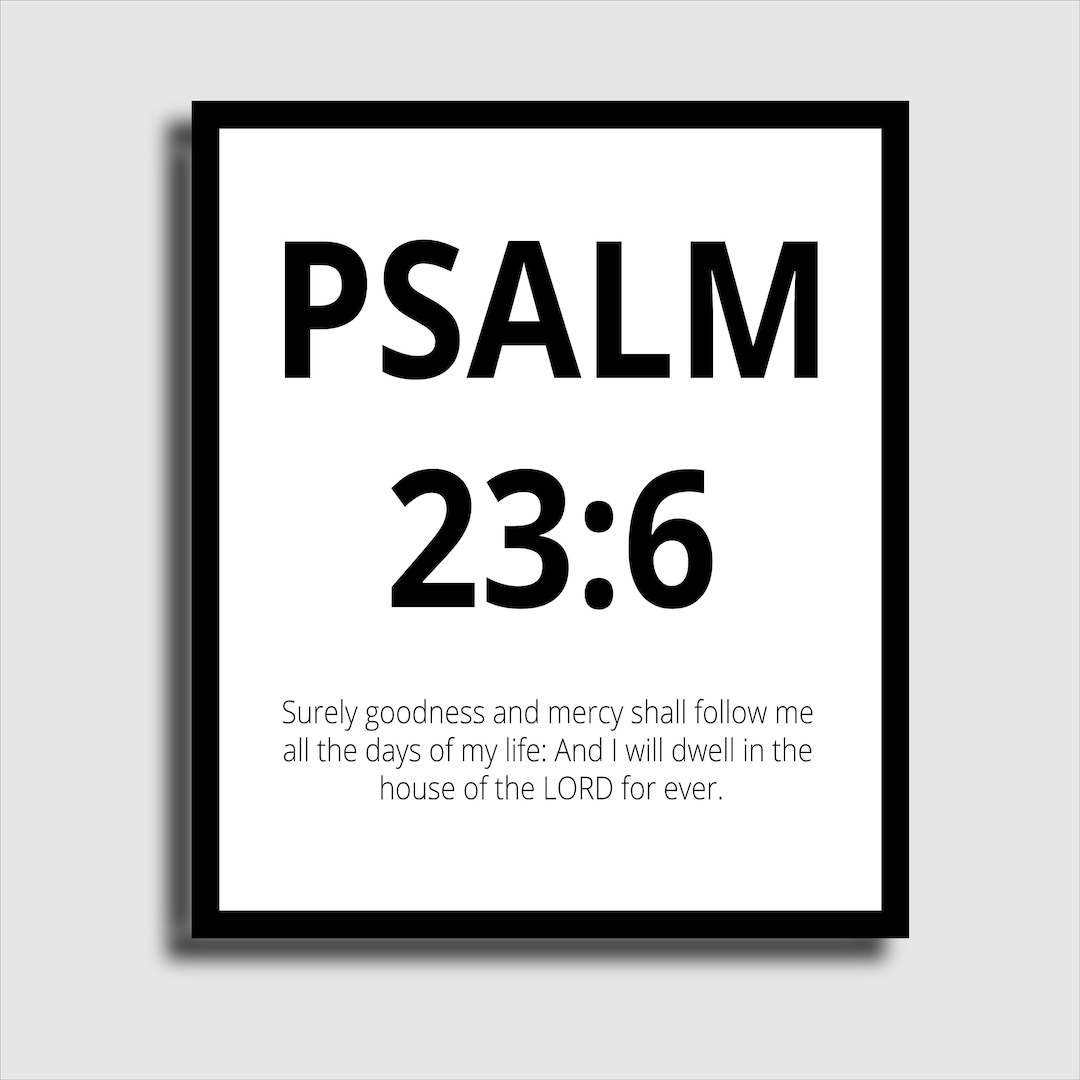Psalm 23 Kjv, Psalm 23 6, Psalm 23 Wall Art Printable, Psalm 23 Poster ...
