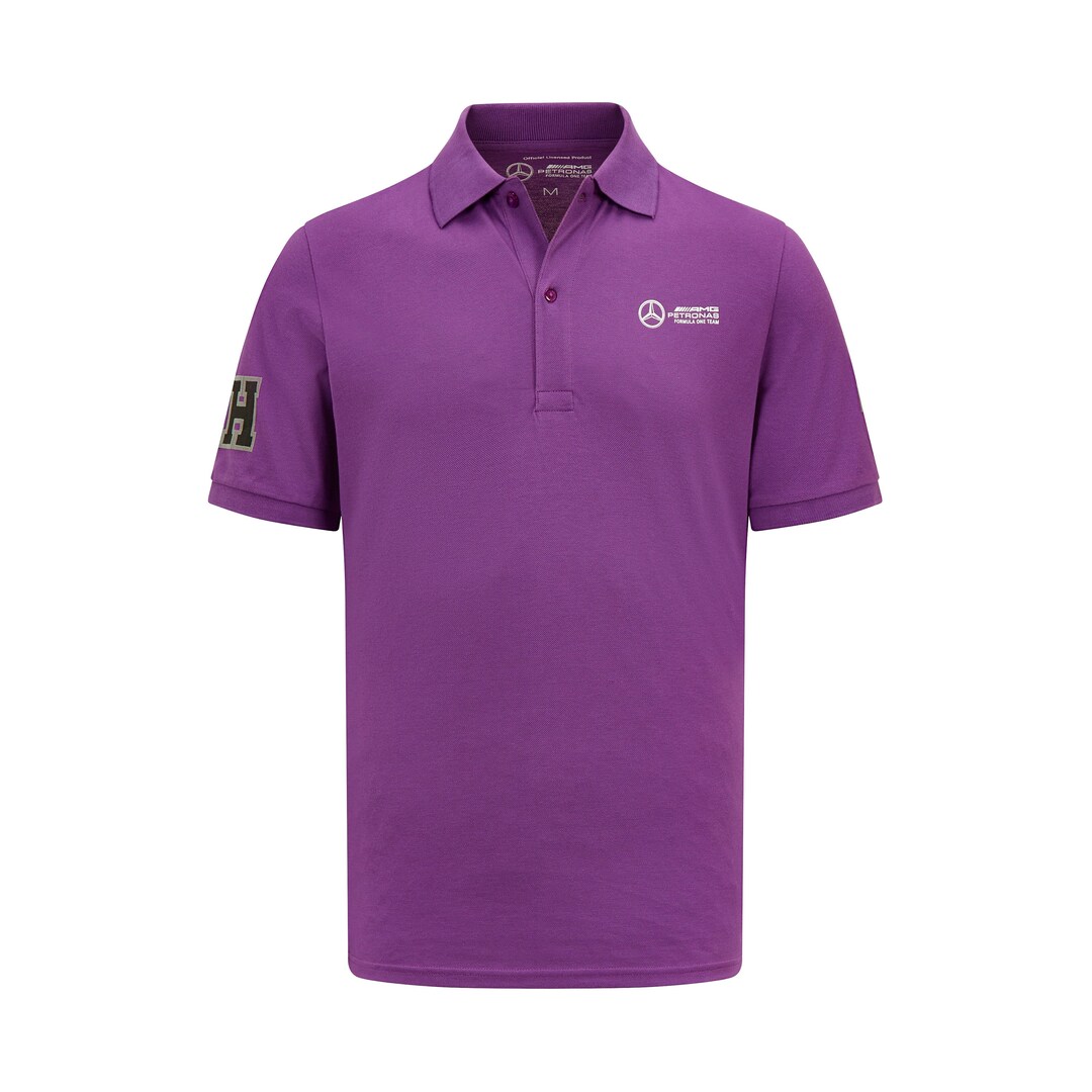Mercedes AMG Petronas F1 Driver Lewis Hamilton Mens LH44 Purple Polo - Etsy