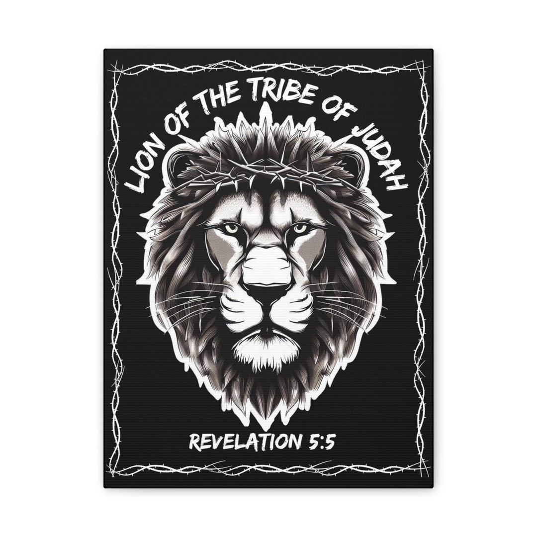 The Lion of the Tribe of Judah Revelation Bible Verse Faith-based ...