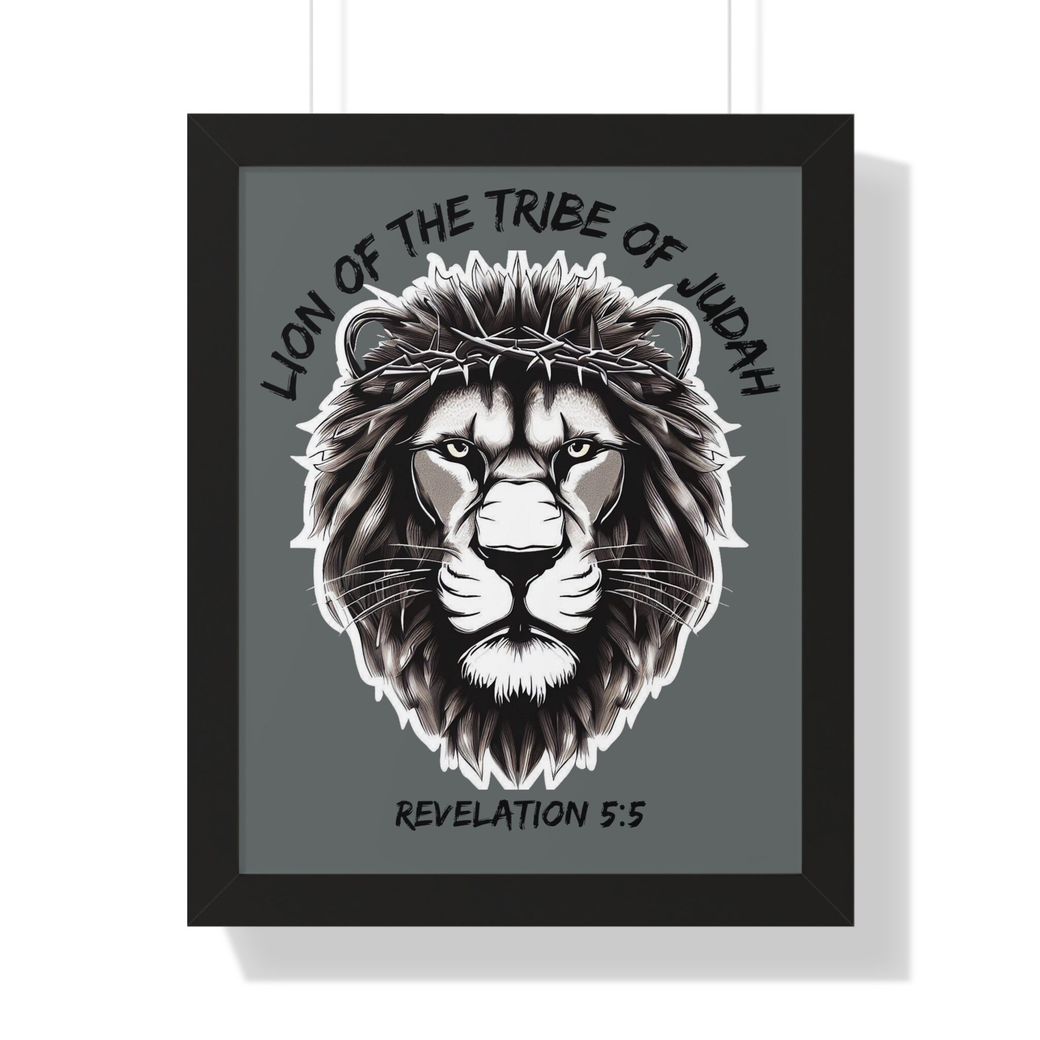 The Lion of the Tribe of Judah Revelation Bible Verse Faith-based Art ...