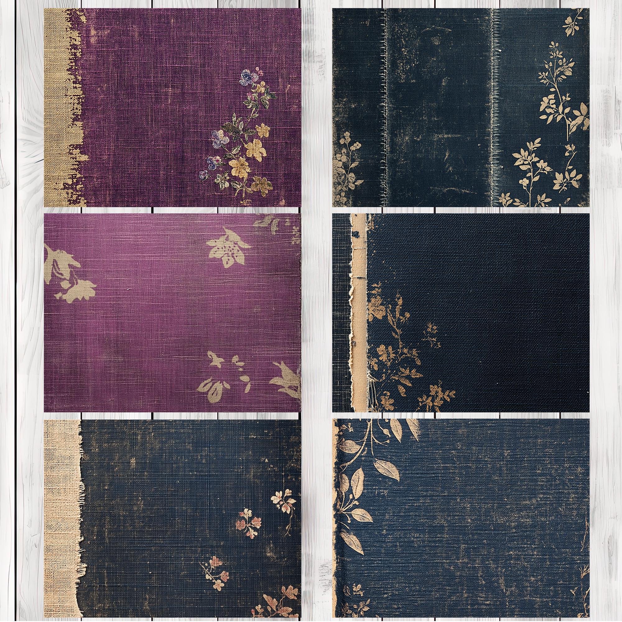 Book Cloth - Journal Paper Set, Junk Journal Pages, Junk Journal Paper ...