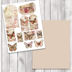 Painted Lady Butterfly Loaded Tag Kit - Loaded Tags | Ephemera Labels ...