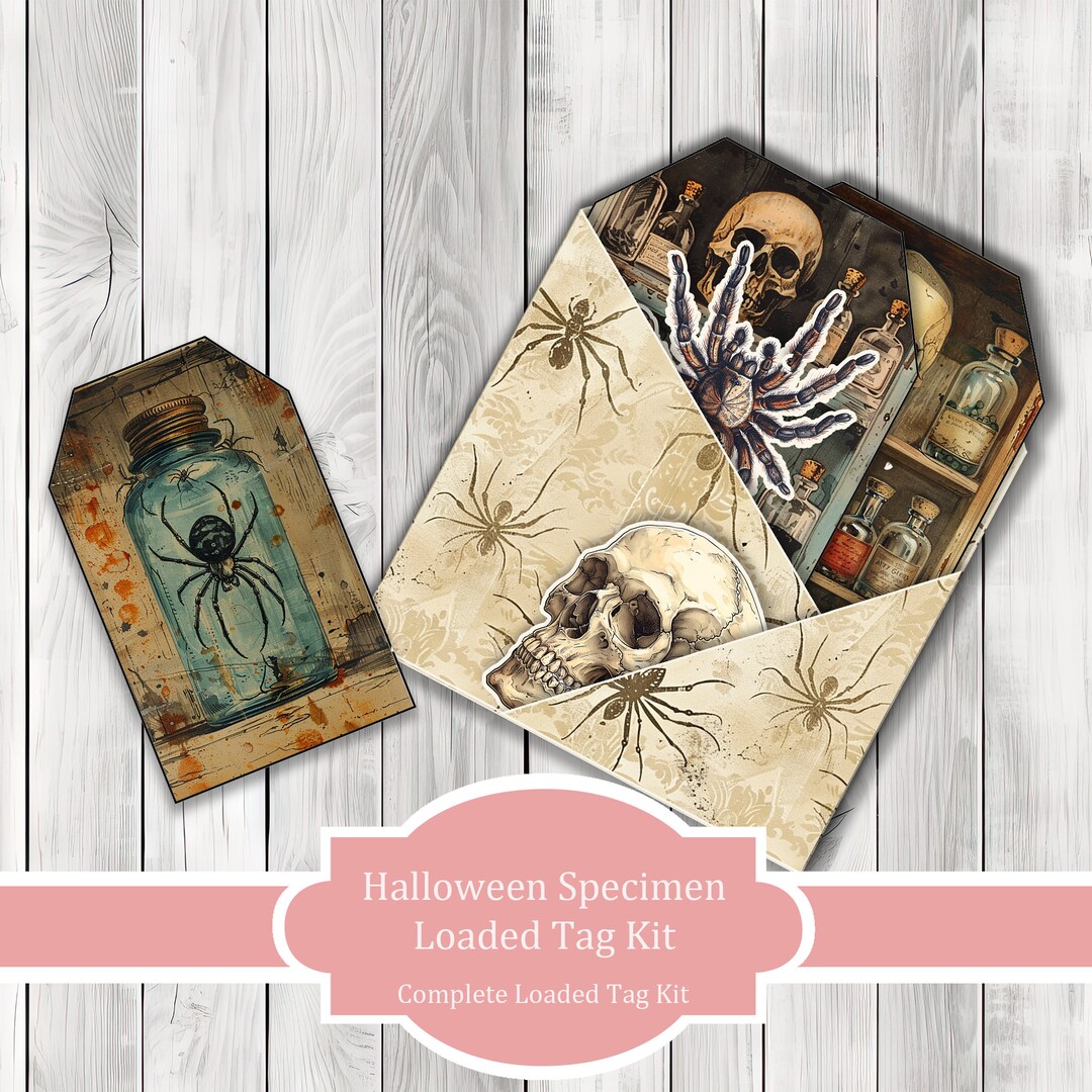 Halloween Specimen Loaded Tag Kit - Loaded Tags | Ephemera Labels ...