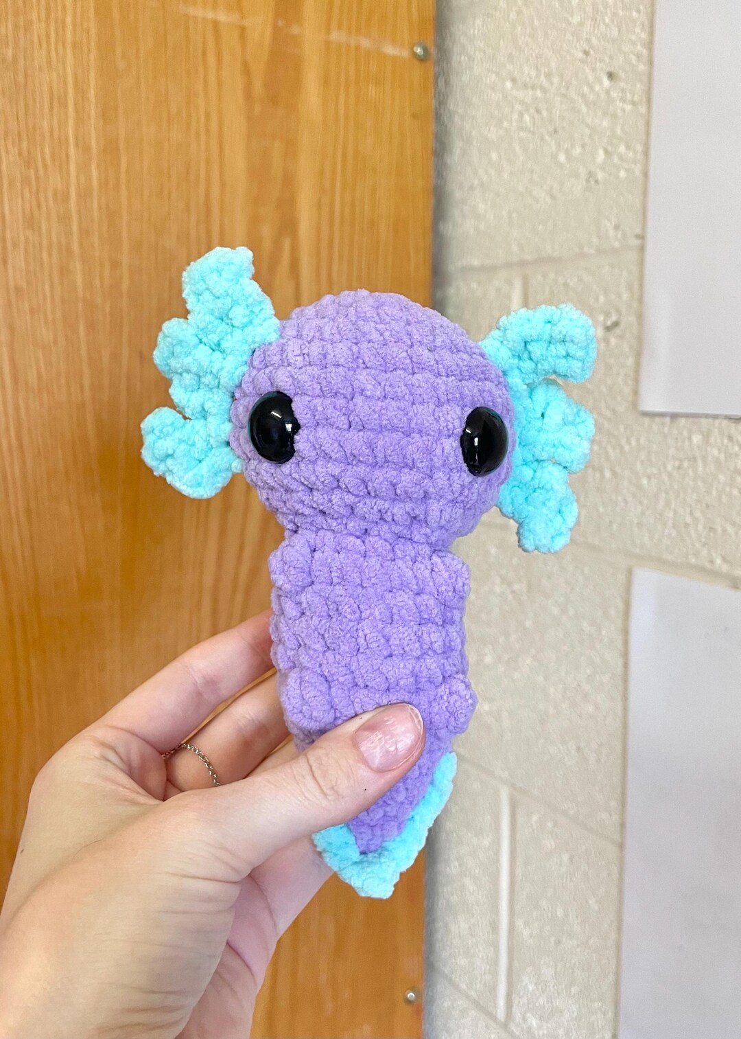 Annie the Crocheted Baby Axolotl (pre-made Plushie) - Etsy