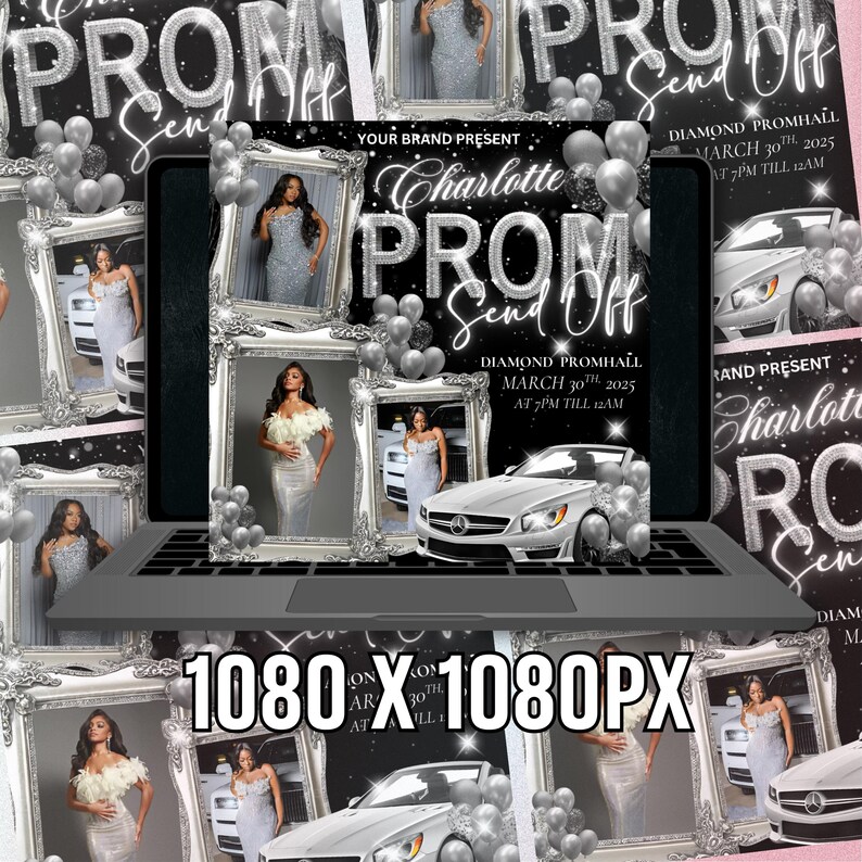 Prom Send off Flyer, DIY Prom Flyer, Prom Canva Template, Prom Send Off ...