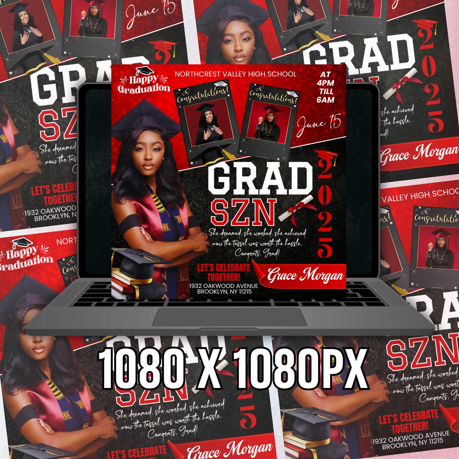 Graduate Flyer, Graduation Party Flyer, Graduation Invitation, College ...