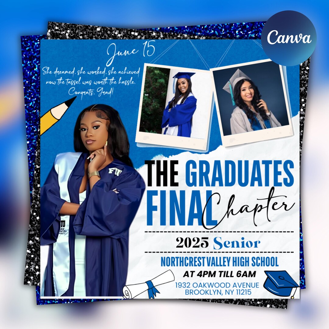 Graduate Flyer, Graduation Party Flyer, Graduation Invitation, College ...