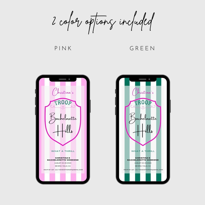 Troop Bachelorette Digital Party Invitation Editable in Canva DIY ...