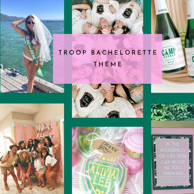 Troop Bachelorette Digital Party Invitation Editable in Canva DIY ...