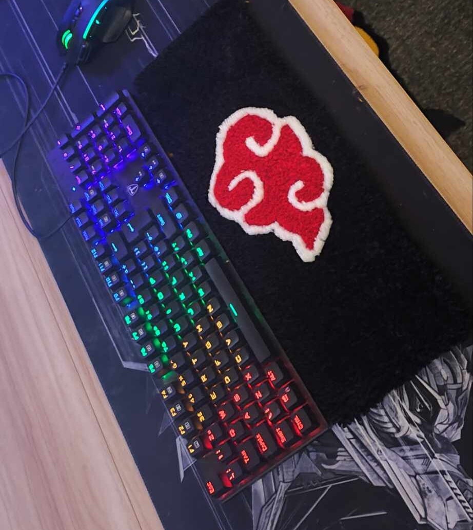 Anime Red Cloud Keyboard Rug Keyboard Rug Red Cloud Rug - Etsy