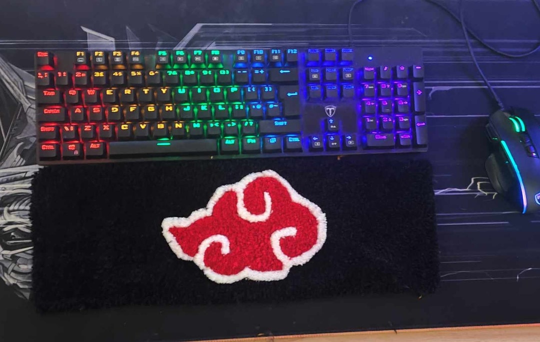 Anime Red Cloud Keyboard Rug Keyboard Rug Red Cloud Rug - Etsy