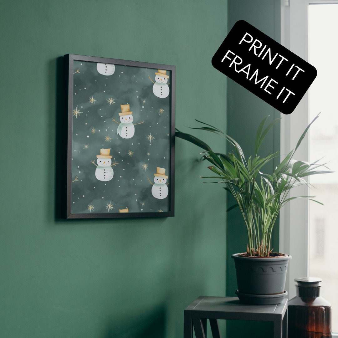 Christmas Snowman Wrapping Paper. Winter Creativity and Joy. - Etsy