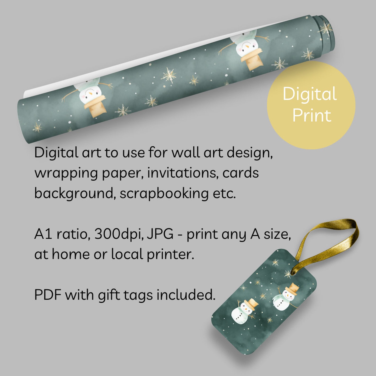 Christmas Snowman Wrapping Paper. Winter Creativity and Joy. - Etsy