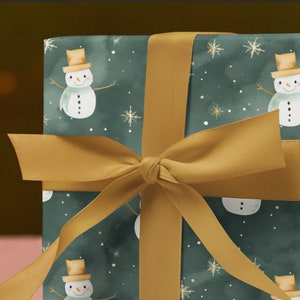 Christmas Snowman Wrapping Paper. Winter Creativity and Joy. - Etsy