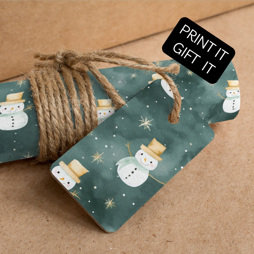 Christmas Snowman Wrapping Paper. Winter Creativity and Joy. - Etsy