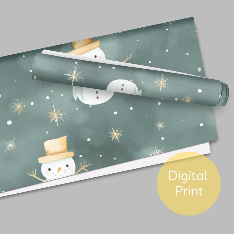 Christmas Snowman Wrapping Paper. Winter Creativity and Joy. - Etsy