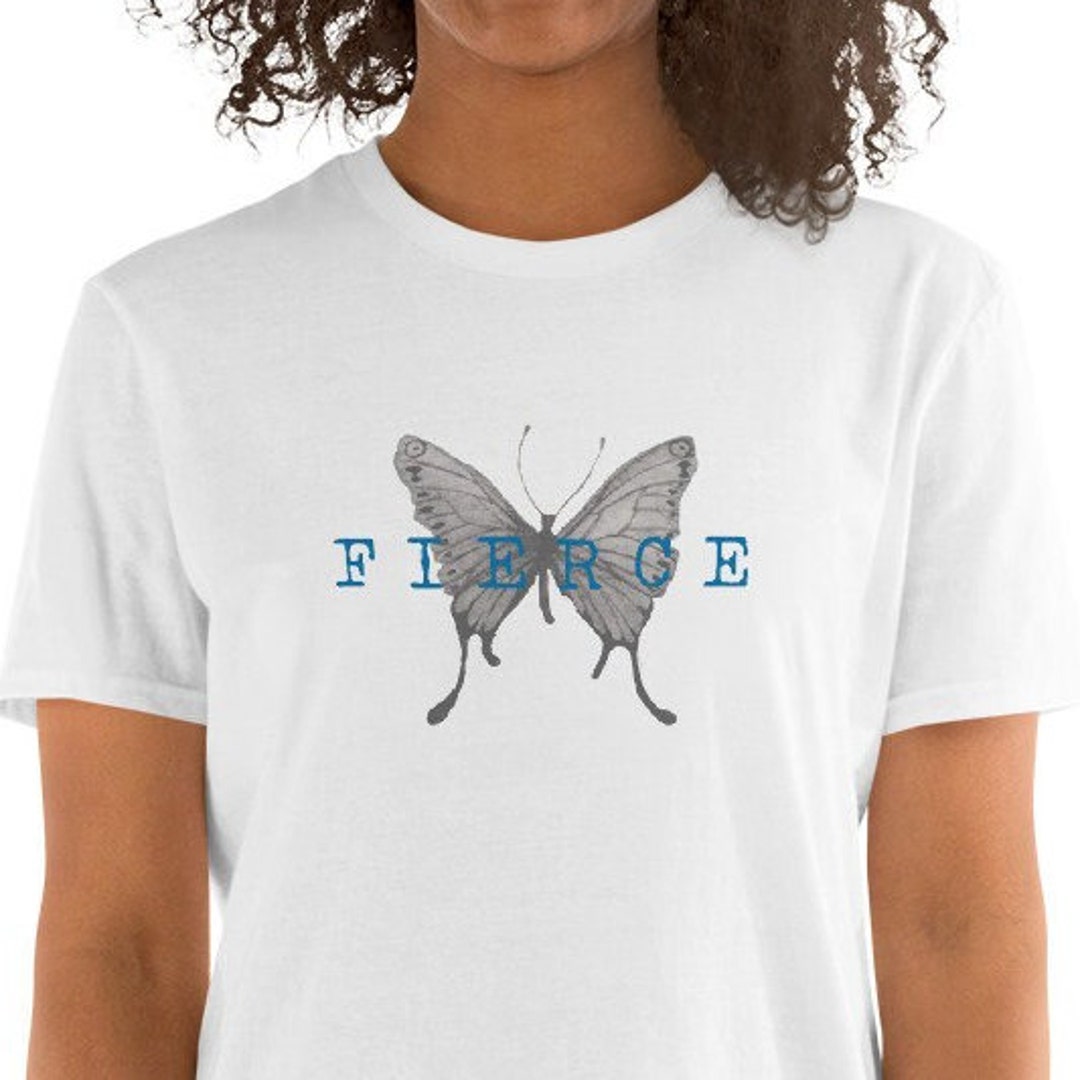 Butterfly Graphic Tee Positive Powerful Word FIERCE Unisex T-shirt ...