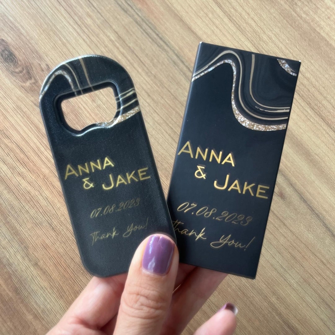 Customizable Bottle Opener Magnet, Wedding Guest Favor, Party Thank You ...