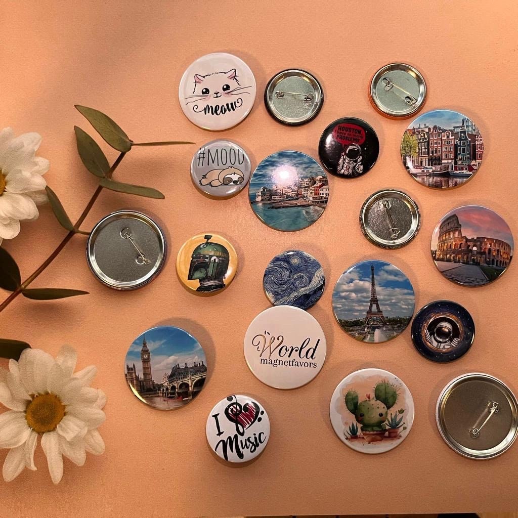 Custom Personalized Pin Badge, 44mm and 58mm Button Badges, Name Badge ...