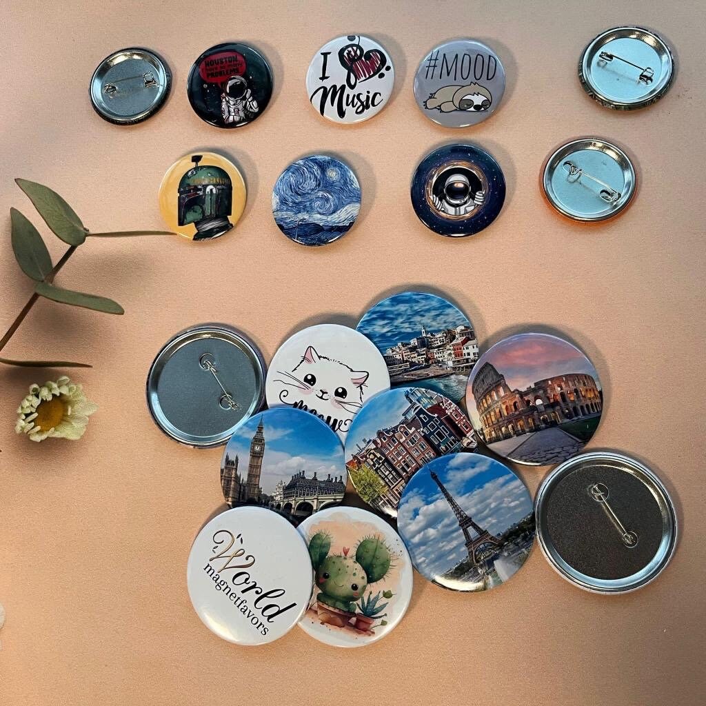 Custom Personalized Pin Badge, 44mm and 58mm Button Badges, Name Badge ...