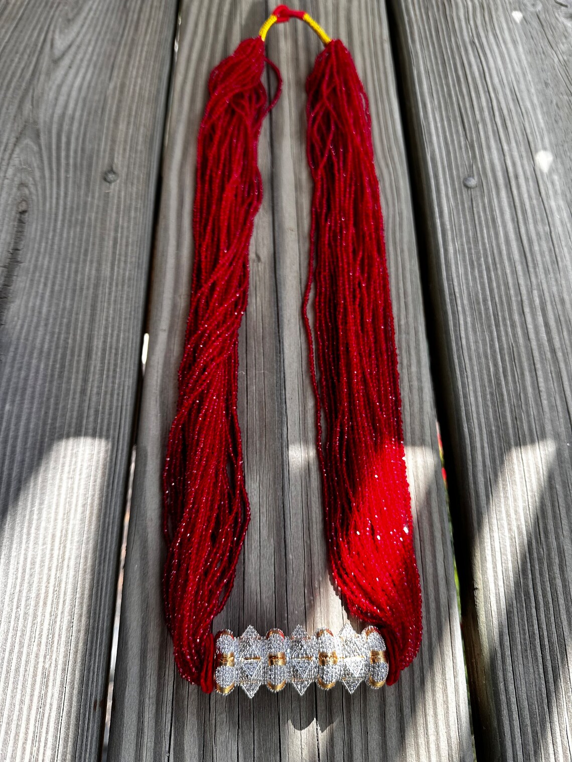 Nepali Gold Plated Hydro Pote Diamond Tilhari - Etsy