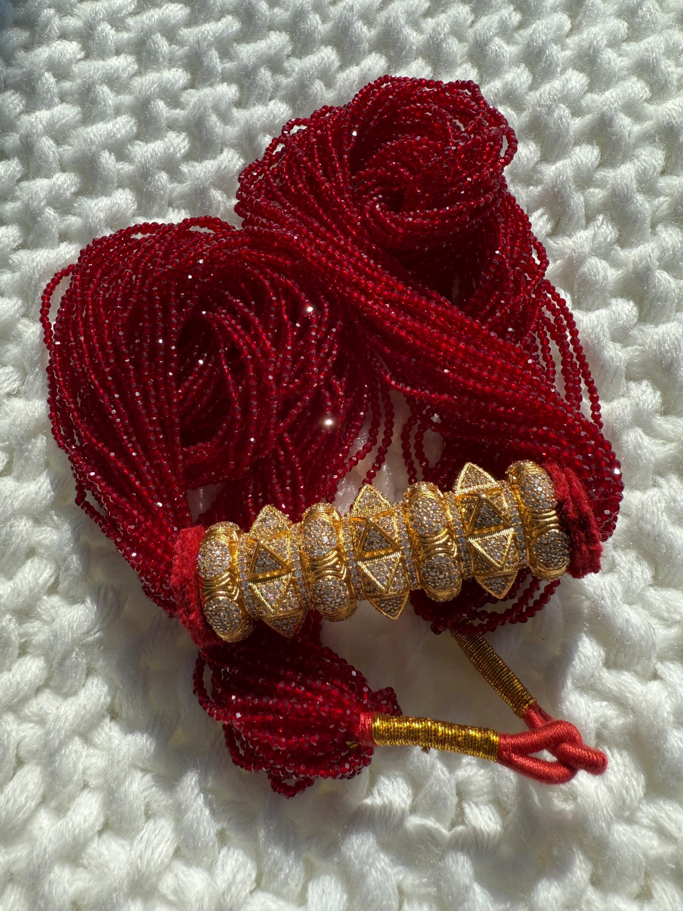 Nepali Gold Plated Hydro Pote Diamond Tilhari - Etsy