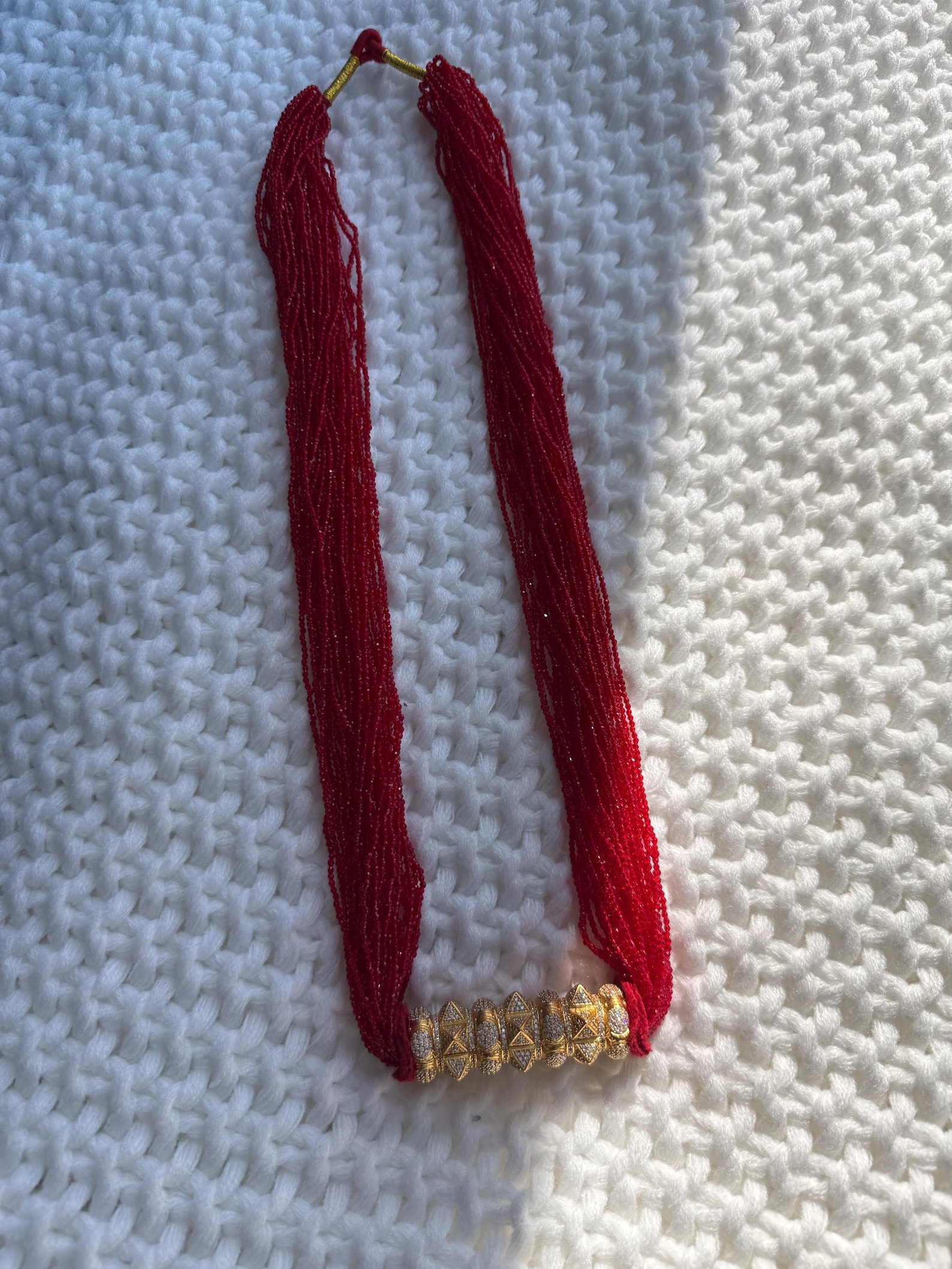 Nepali Gold Plated Hydro Pote Diamond Tilhari - Etsy