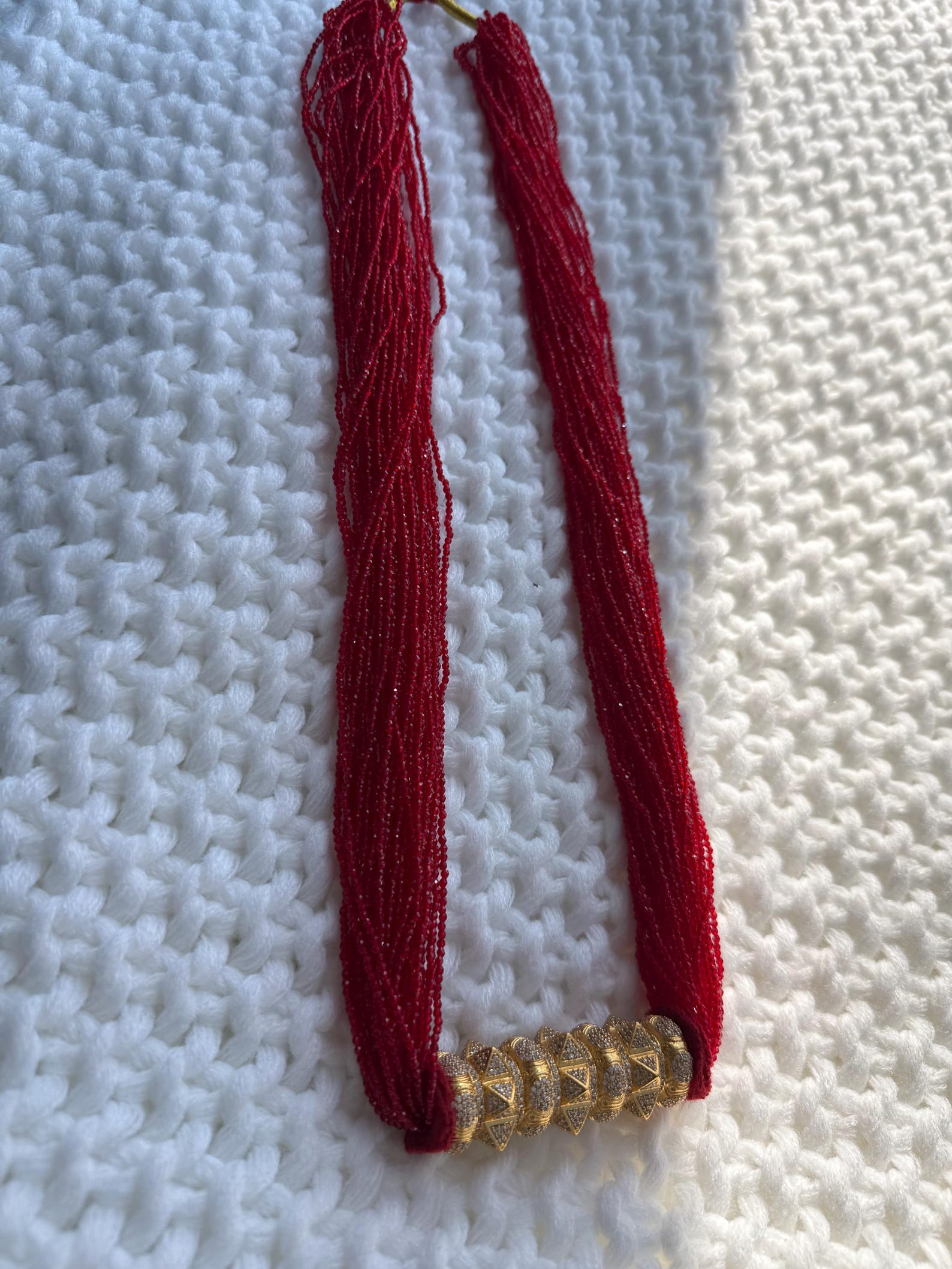 Nepali Gold Plated Hydro Pote Diamond Tilhari - Etsy