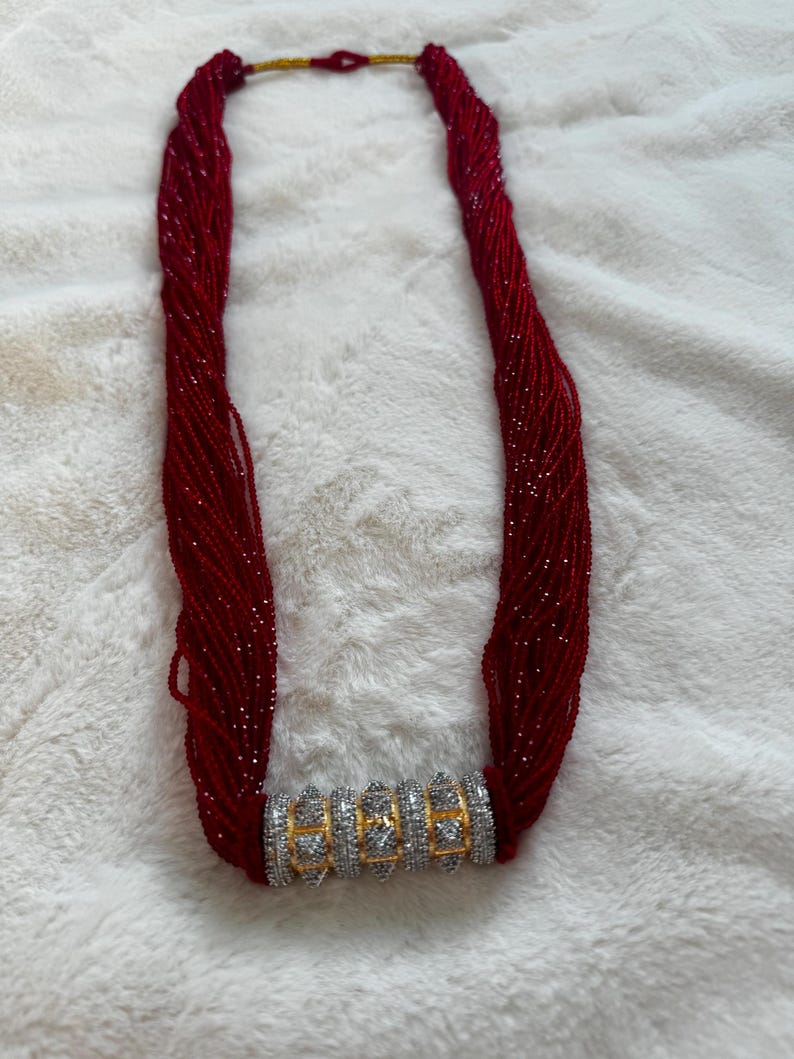 Nepali Gold Plated Hydro Pote Diamond Tilhari - Etsy