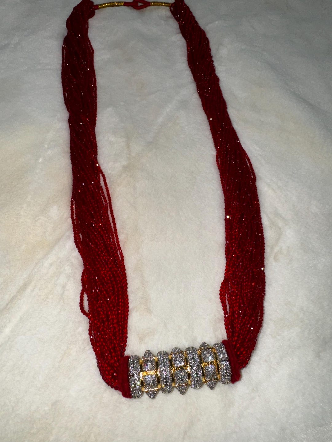 Nepali Gold Plated Hydro Pote Diamond Tilhari - Etsy