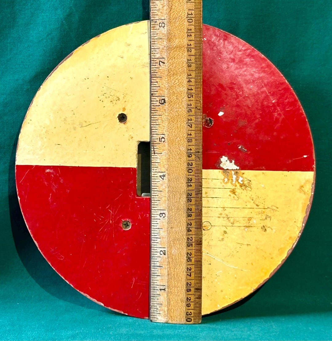 Vintage Surveyor's Target Marker: Red & Yellow, 8" Round - Etsy