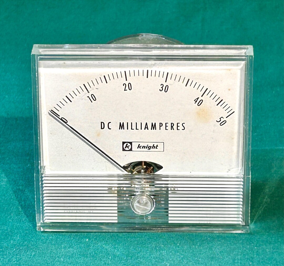 Knight DC Panel Meter Steampunk Decor! Milliamperes 0-50 Mercer ...