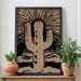 BURLAP, Saguaro Cactus Block Print Poster, Western Decor, Southwestern ...