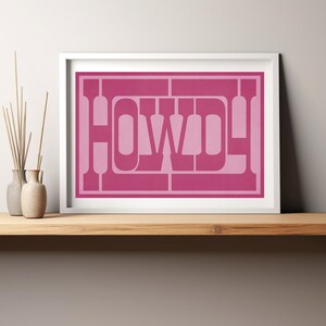 PINK Wall Art | HOWDY Print | Western Decor | Howdy Sign | Cowgirl ...
